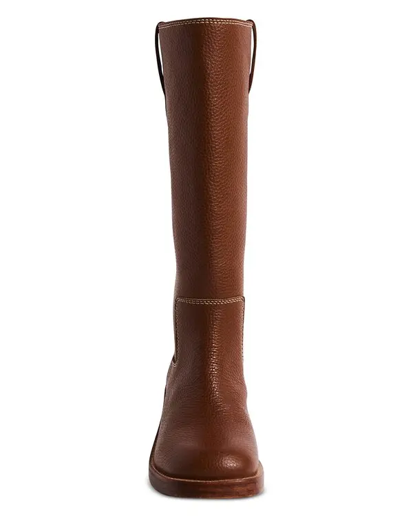 Free People Blaze Block Heel Boots - Vintage Tan Leather