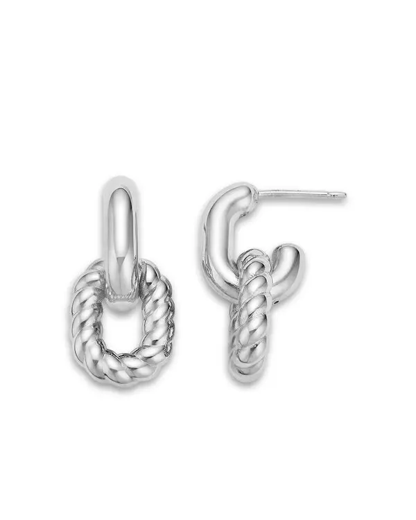 Aqua Bloomingdale's Fine Collection Double Twist Drop Earrings