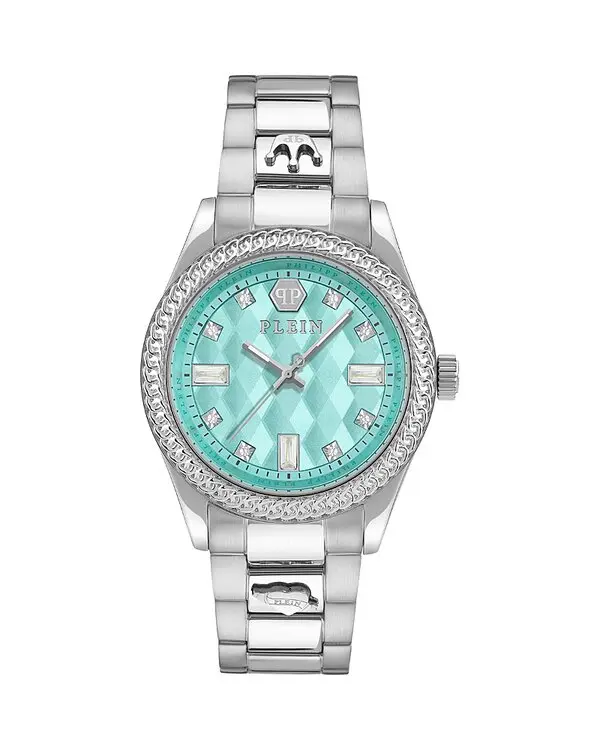 Philipp Plein Queen Watch, 38mm - Blue/silver