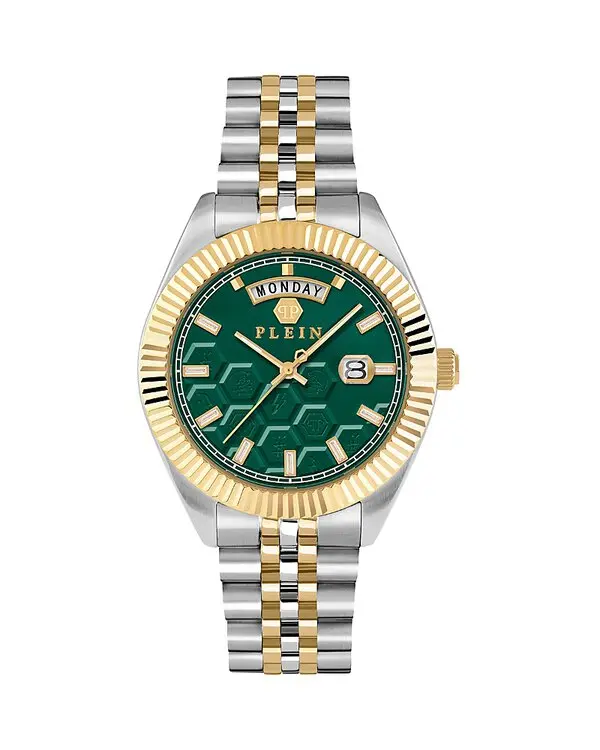 Philipp Plein Date Superlative 42mm Watch - Green/two-tone
