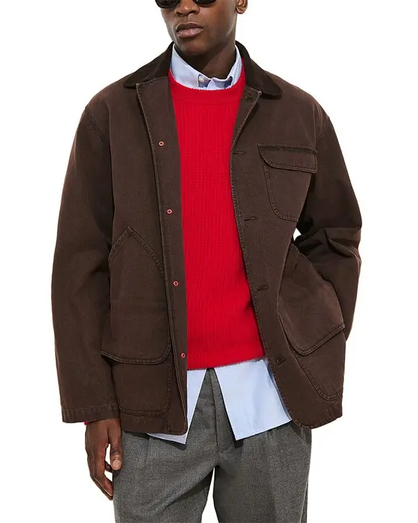 ALEX MILL Frontier Canvas Jacket - Dark Chocolate