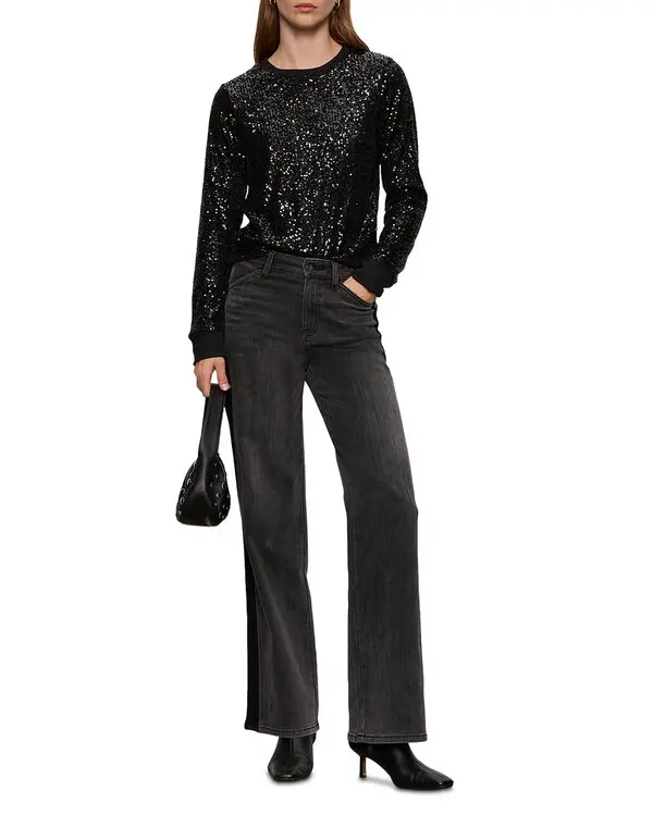 Sanctuary Sequin Top - Black