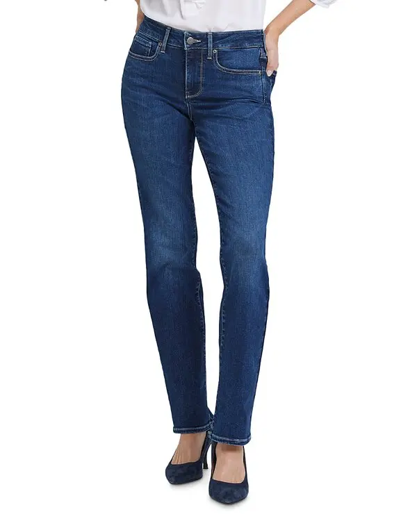 NYDJ Petites Marilyn High Rise Straight Jeans