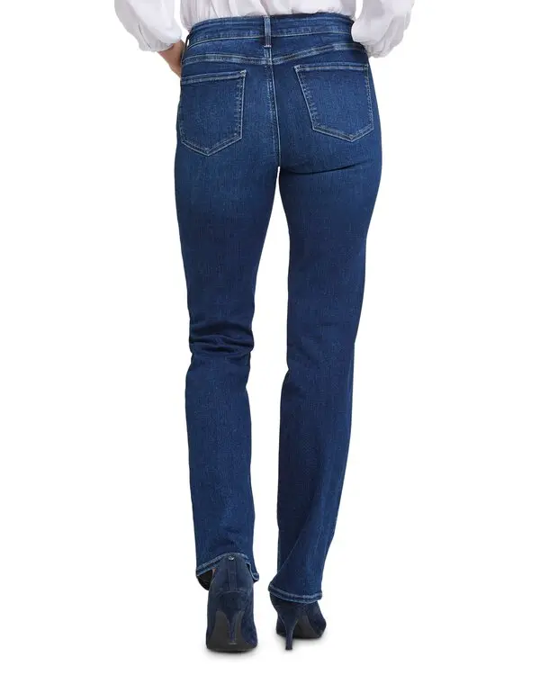 NYDJ Petites Marilyn High Rise Straight Jeans