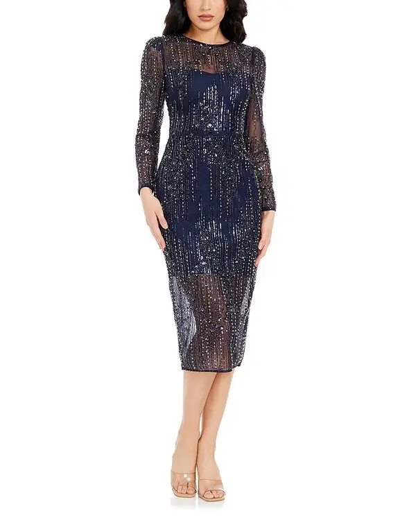 dress the population blue dress Carina Dress – Dress the Population main image 0
