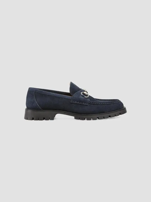 Gucci Sylke Suede Loafers - Blue