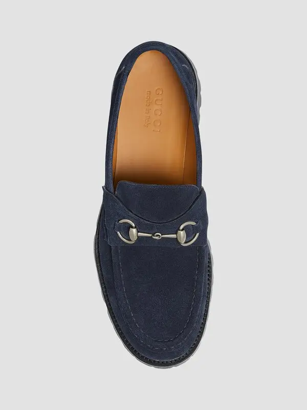 Gucci Sylke Suede Loafers - Blue