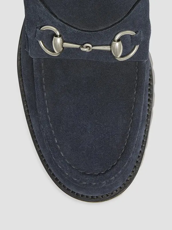 Gucci Sylke Suede Loafers - Blue