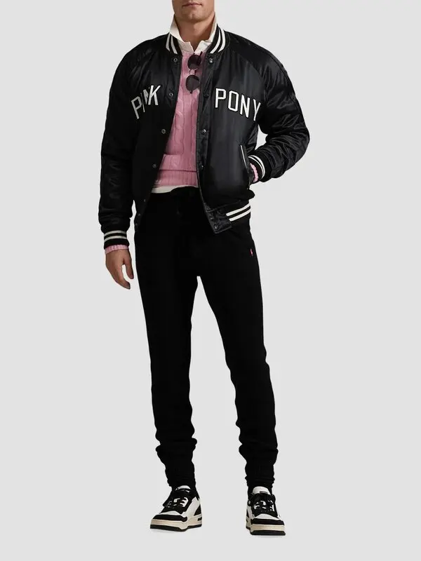 Polo Ralph Lauren Pink Pony Takihyo Satin Baseball Jacket