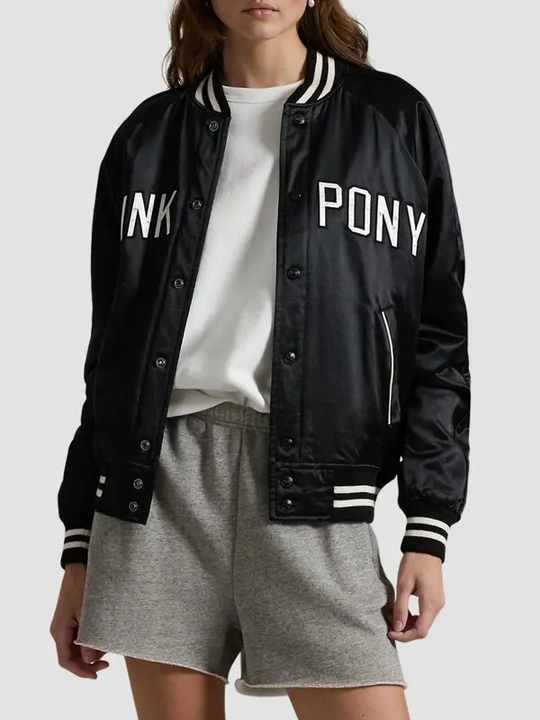Polo Ralph Lauren Pink Pony Takihyo Satin Baseball Jacket