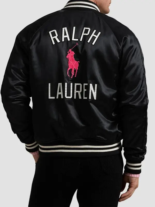 Polo Ralph Lauren Pink Pony Takihyo Satin Baseball Jacket