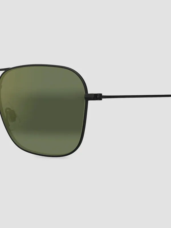 Maui Jim Elua Naauao 58mm Aviator Sunglasses - Green Matte Black