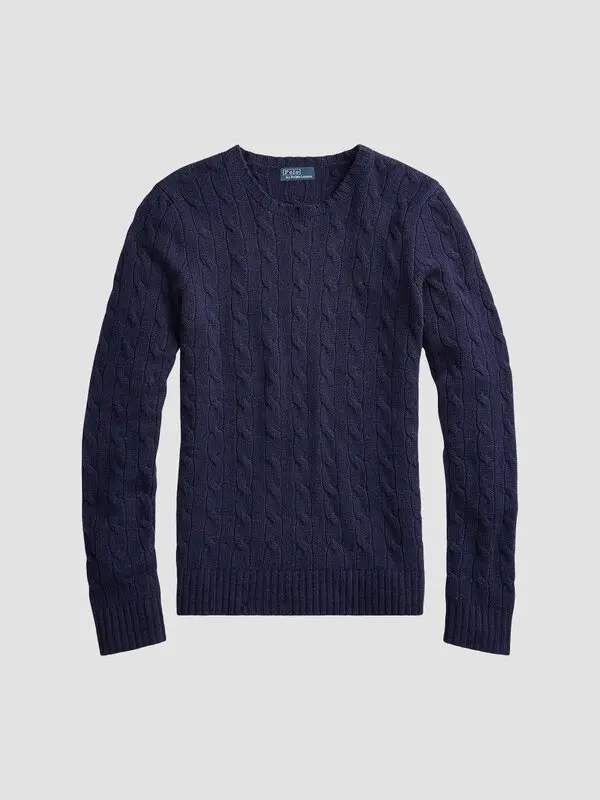 Polo Ralph Lauren Cashmere Cable-knit Crewneck Sweater - Hunter Navy