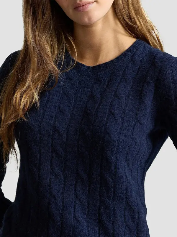 Polo Ralph Lauren Cashmere Cable-knit Crewneck Sweater - Hunter Navy