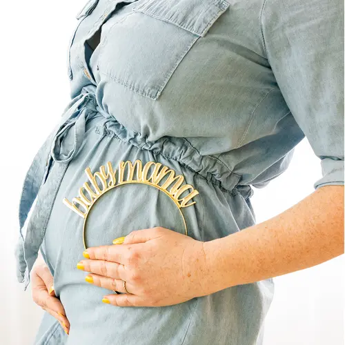 JOLLITY & CO Milestone Events Metal Headband - Blue Baby Mama