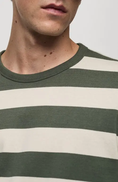 Mango Stripe Long Sleeve Cotton T-shirt