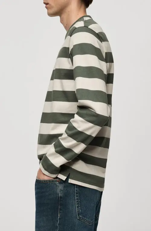 Mango Stripe Long Sleeve Cotton T-shirt