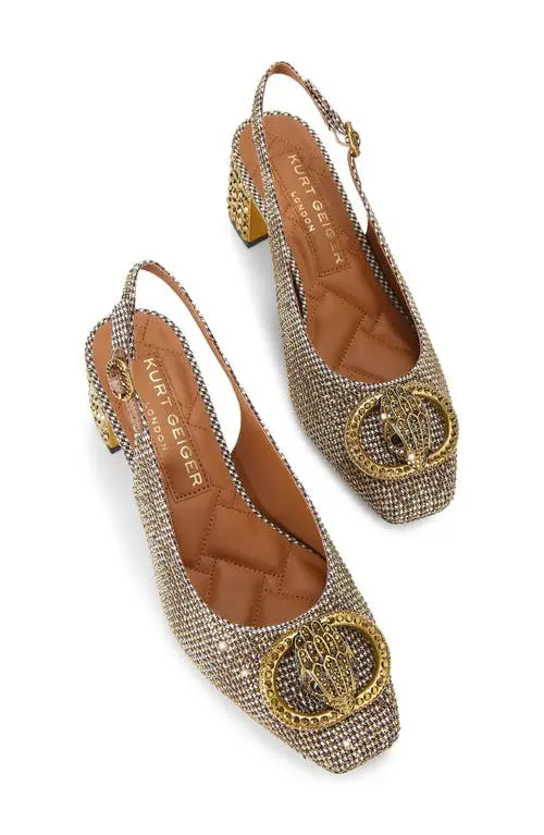 Kurt Geiger Chelsea Slingback Pumps - Dark Beige