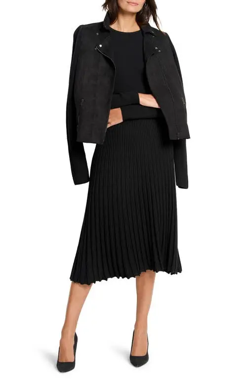 NIC+ZOE Mixed Media Moto Jacket
