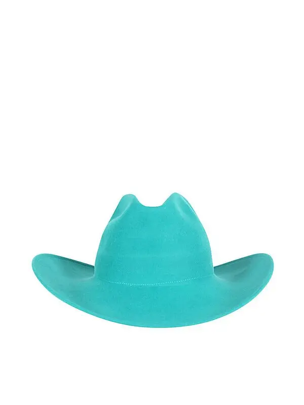 STUDIO Connie Hat Accessories Fur Cowboy Hat - Blue