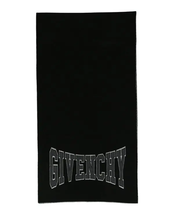 Givenchy Logo Stars Scarf - Black/grey