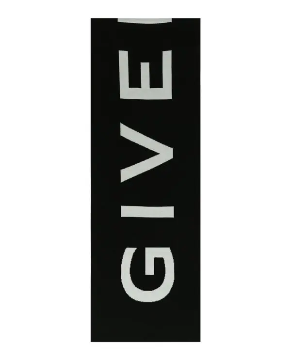 Givenchy Jacquard Logo Scarf - Black/white