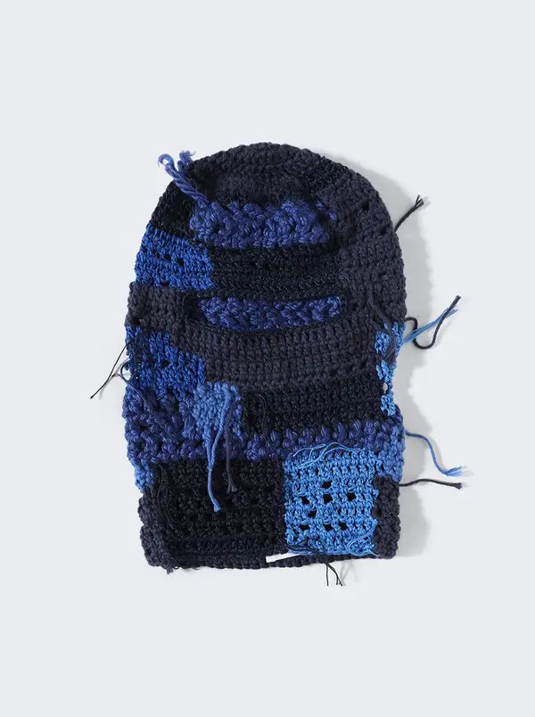 MAYSHA Crochet Balaclava Beanie - Blue
