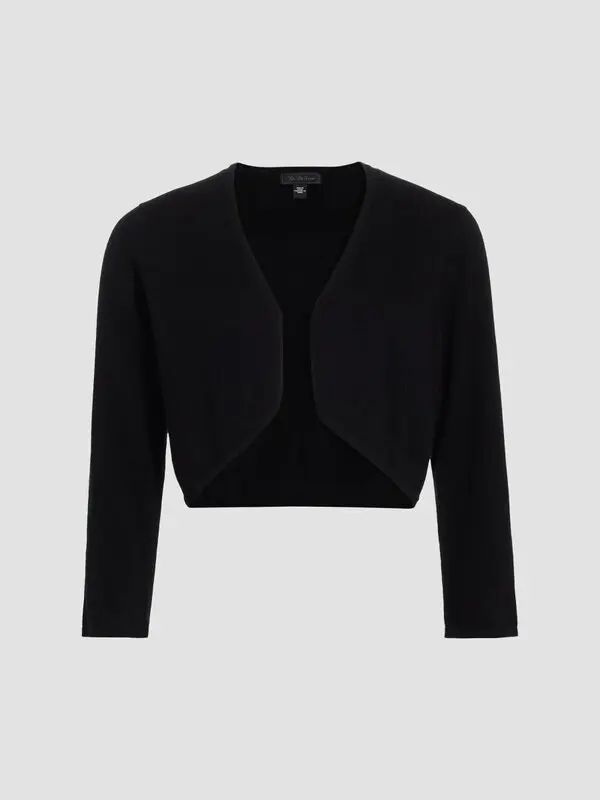 SAKS FIFTH AVENUE Collection Cashmere Cropped Open Bolero Cardigan - Black