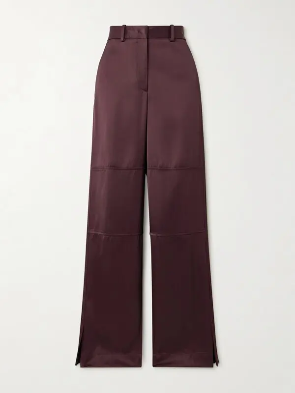 JIL SANDER Satin-twill Straight-leg Pants