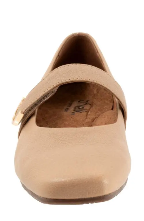 Softwalk Valdivia Mary Jane Flat - Beige
