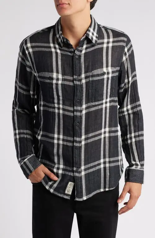 SCHOTT Plaid Double Weave Work Shirt