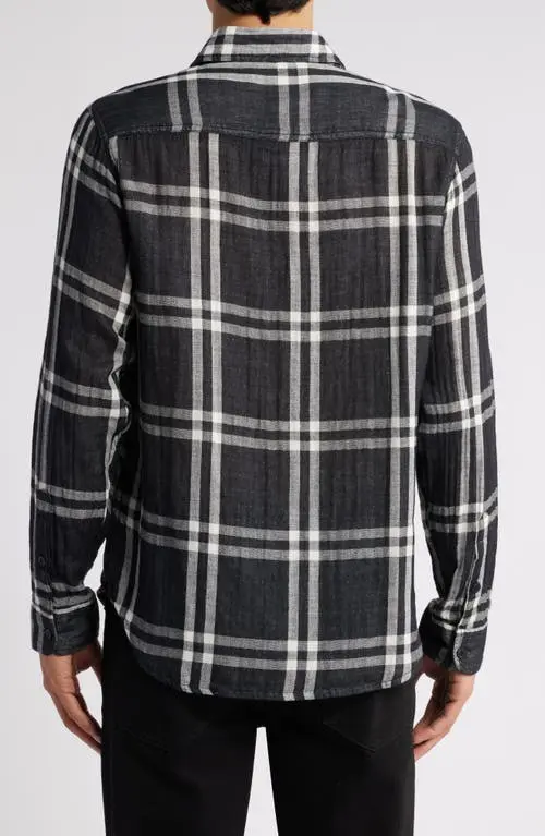 SCHOTT Plaid Double Weave Work Shirt