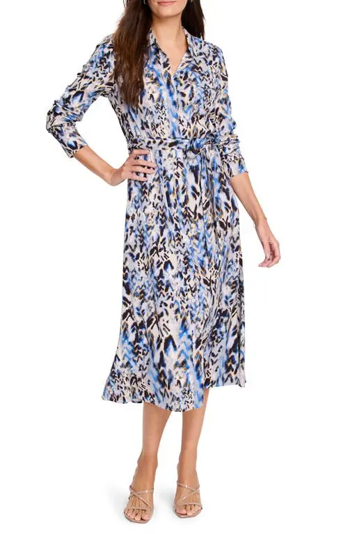 nic and zoe shirt dress NIC+ZOE NZT Shirt Dress Womens S Blue Button Front Stretch Pockets Casual