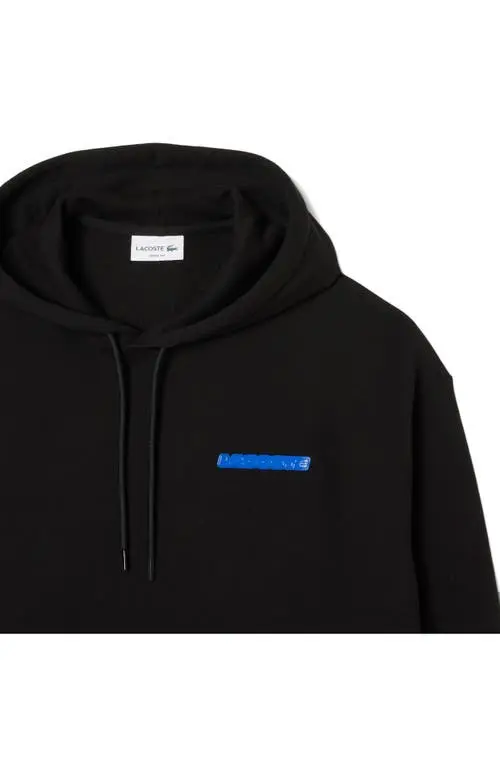 Lacoste Graphic Hoodie Sweatshirt - Black