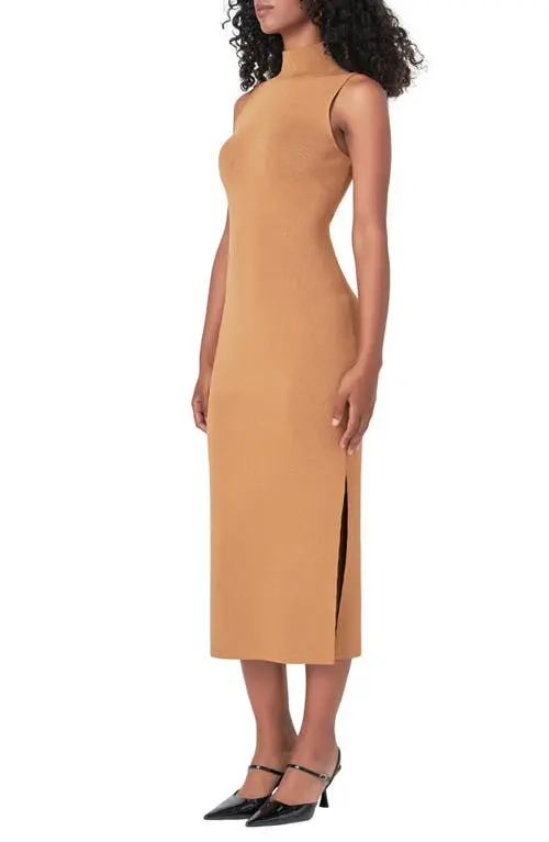 Endless Rose Metallic Body-con Midi Dress
