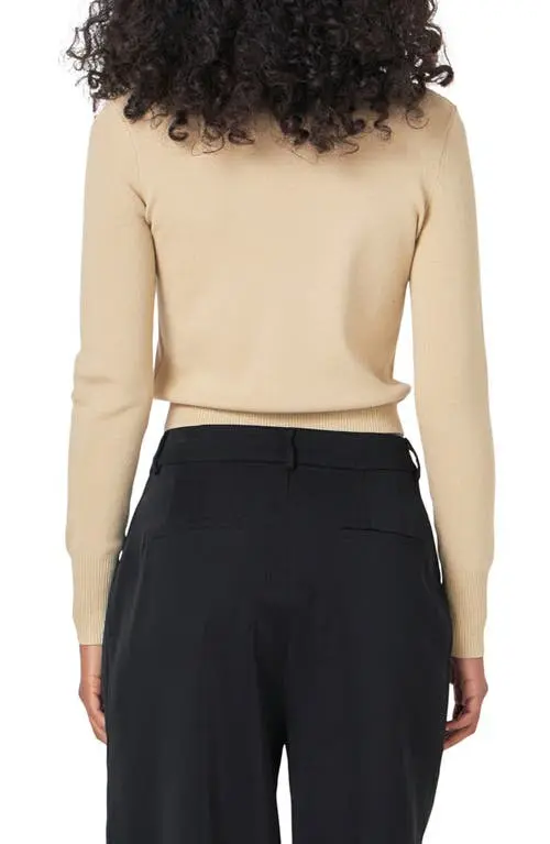 Endless Rose Metallic Crop Sweater