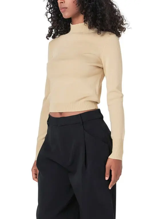 Endless Rose Metallic Crop Sweater