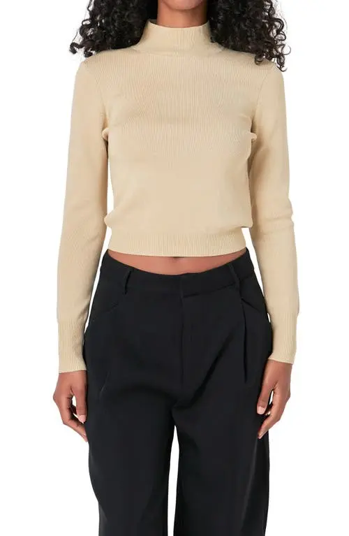 Endless Rose Metallic Crop Sweater
