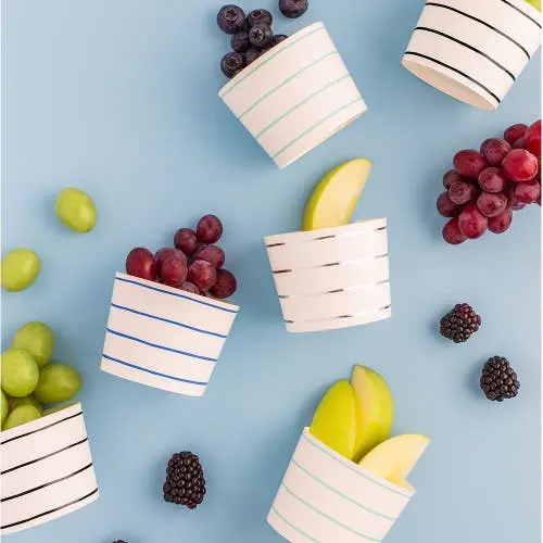DAYDREAM SOCIETY Frenchie Stripes Baking Cups - Cool Palette