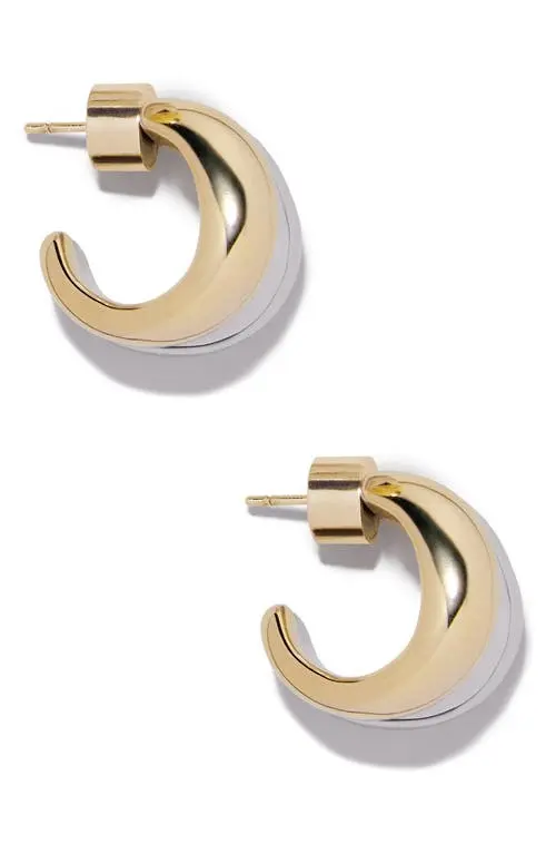 JENNIFER FISHER Chavez Micro Huggies Earrings - Two Tone