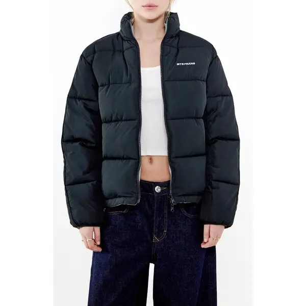 Iets Frans Reny Reversible Puffer Coat In Black 59% Off