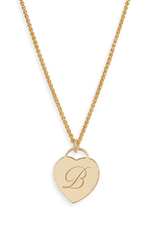 SET & STONES Alice Initial Heart Pendant Necklace - Gold / B