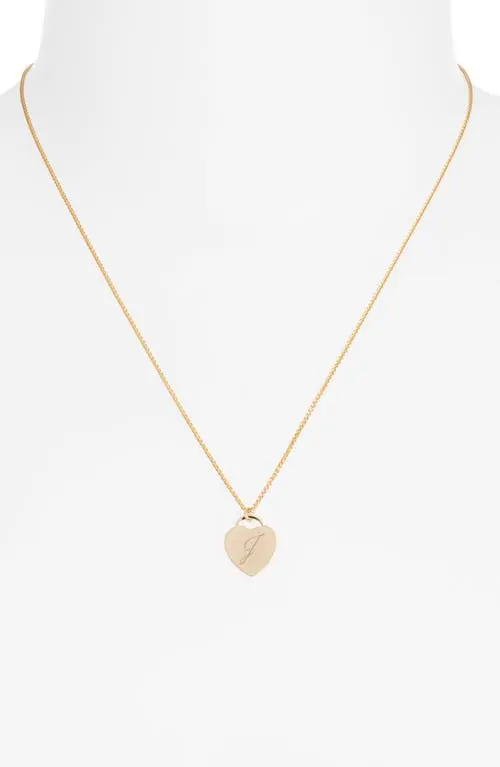 SET & STONES Alice Initial Heart Pendant Necklace - Gold / J
