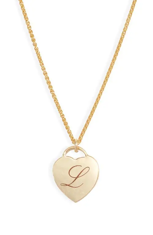 SET & STONES Alice Initial Heart Pendant Necklace - Gold / L