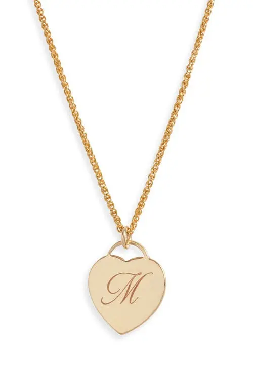 SET & STONES Alice Initial Heart Pendant Necklace - Gold / M