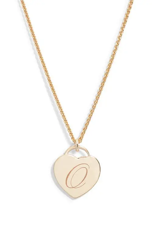 SET & STONES Alice Initial Heart Pendant Necklace - Gold / O