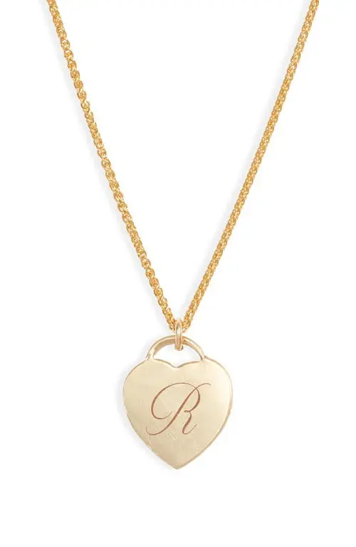 SET & STONES Alice Initial Heart Pendant Necklace - Gold / R