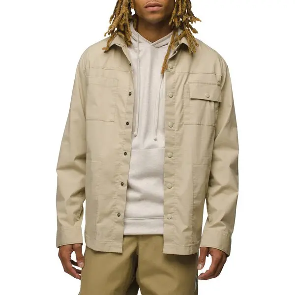 Prana Palisades Ripstop Upf Snap Front Field Shirt - Sandstone