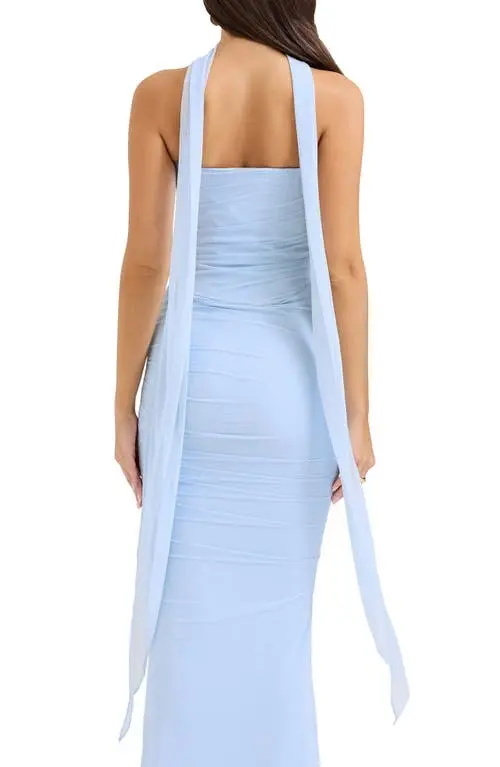 House Of Cb Hallie Corset Mesh Halter Top - Skyride