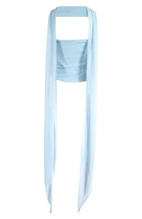House Of Cb Hallie Corset Mesh Halter Top - Skyride
